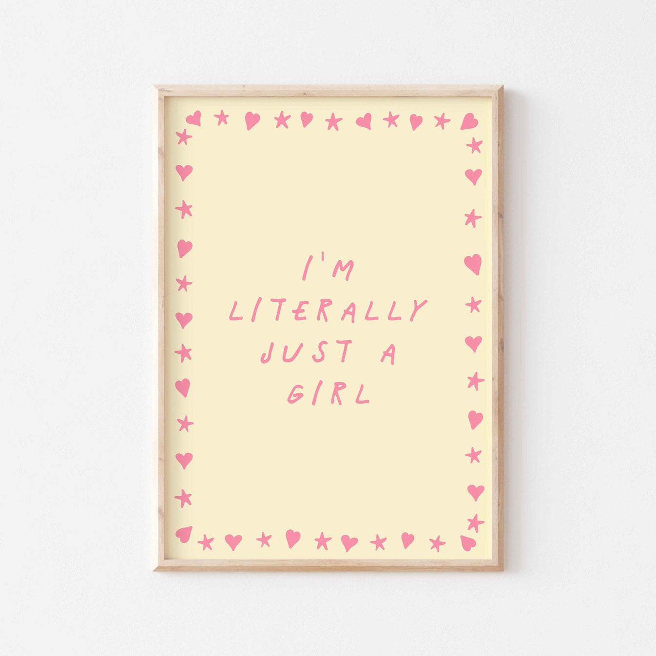 I'm Just A Girl Art Print – Posterami
