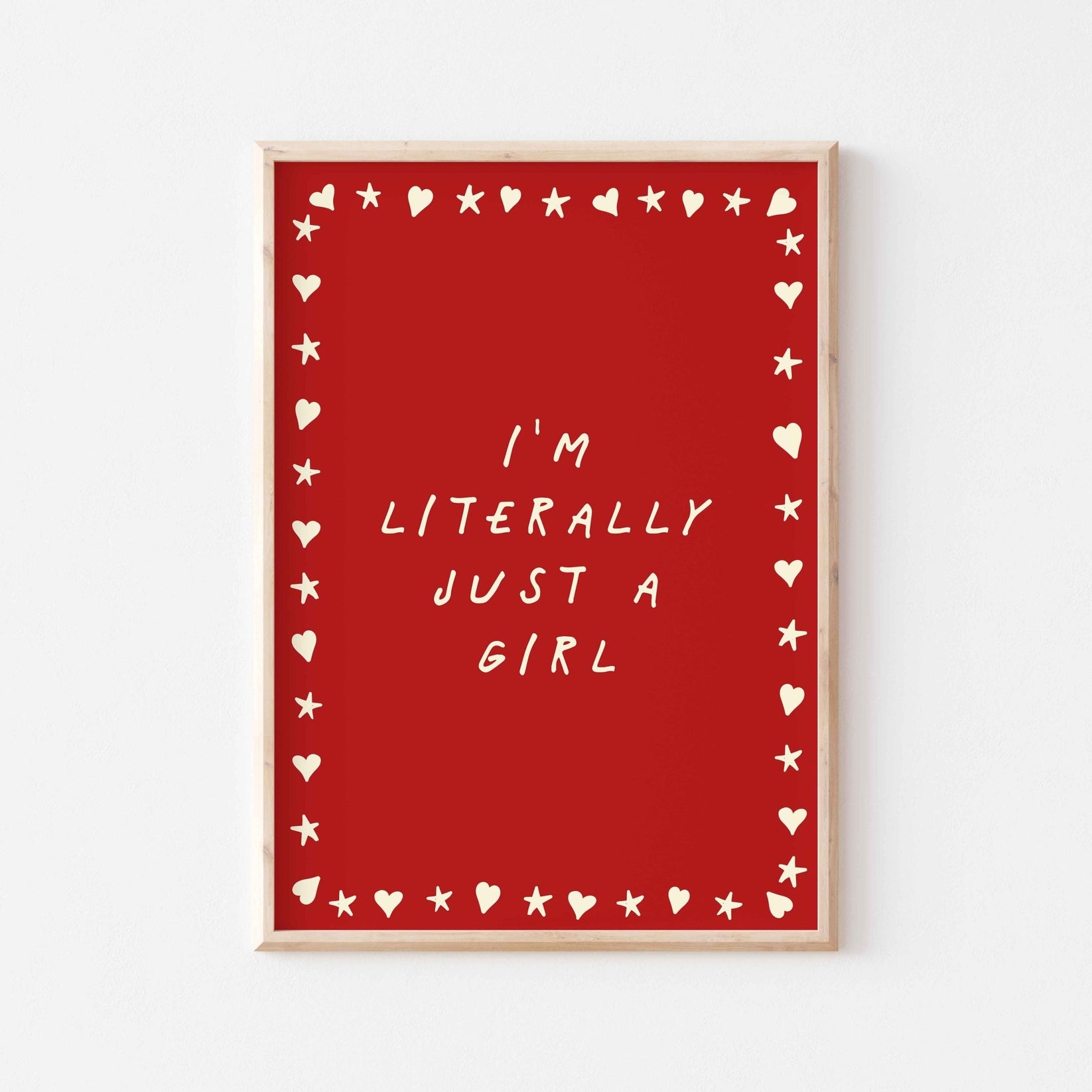 I'm Just A Girl Art Print – Posterami