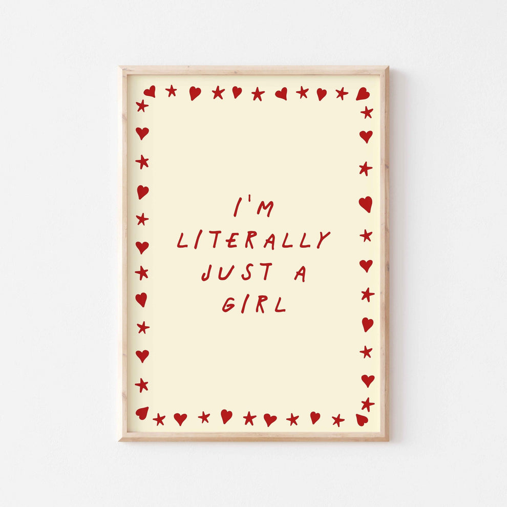 I'm Just A Girl Art Print – Posterami